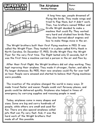 Fourth Grade Reading Comprehension - Superstar Worksheets