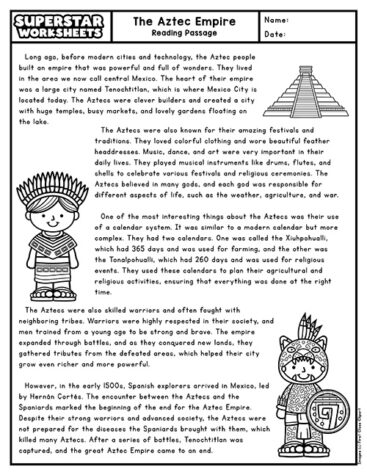 Fourth Grade Reading Comprehension - Superstar Worksheets