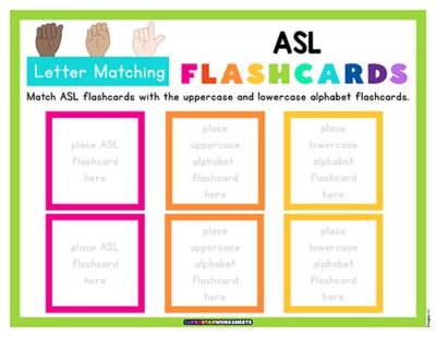 ASL Flashcards - Superstar Worksheets