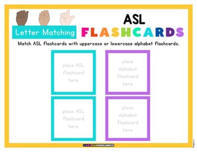 ASL Flashcards - Superstar Worksheets
