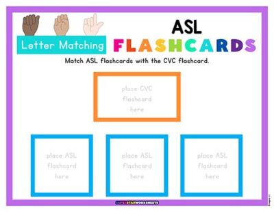 ASL Flashcards - Superstar Worksheets