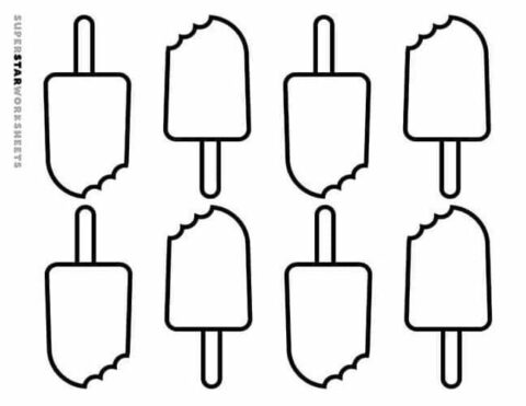 Popsicle Template (Free Printables) - Superstar Worksheets