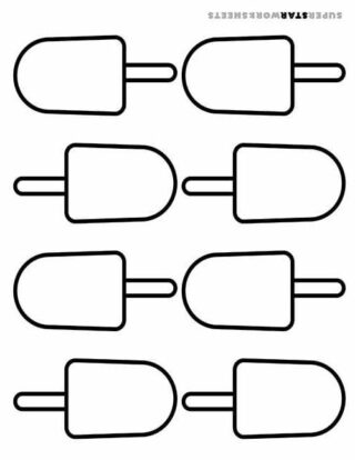 Popsicle Template - Superstar Worksheets