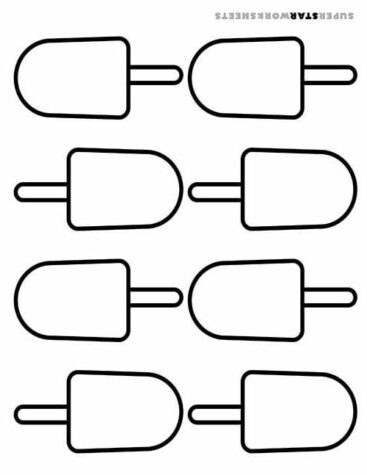 Popsicle Template - Superstar Worksheets