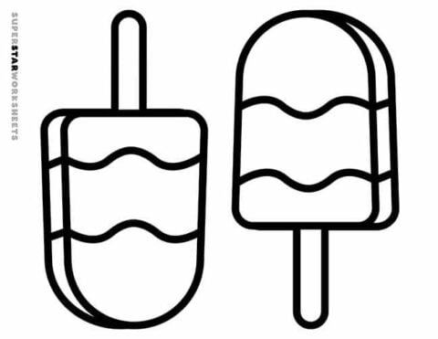 Popsicle Template (Free Printables) - Superstar Worksheets
