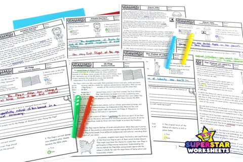Fifth Grade Reading Comprehension - Superstar Worksheets