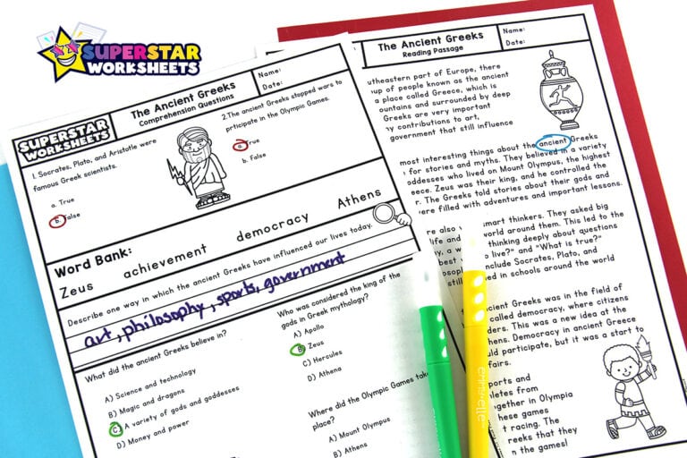 Fourth Grade Reading Comprehension - Superstar Worksheets