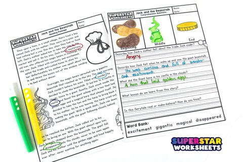 Third Grade Reading Comprehension - Superstar Worksheets