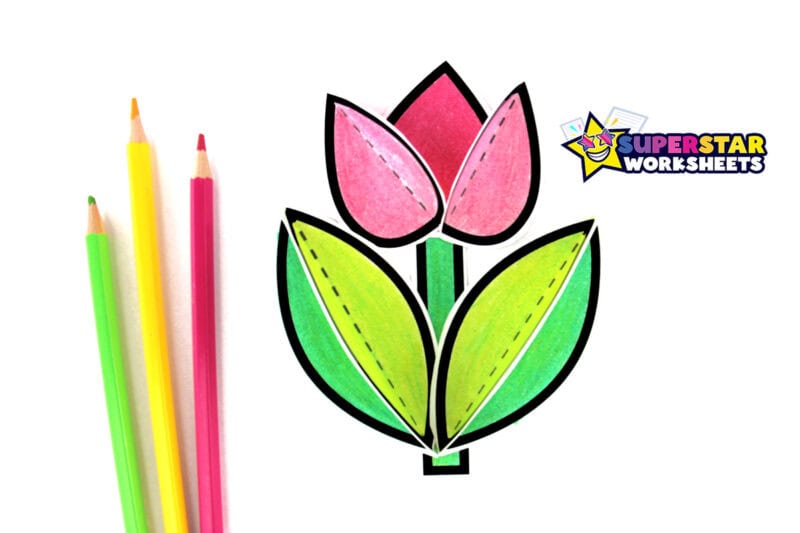 Tulip Template (Free Printables) - Superstar Worksheets
