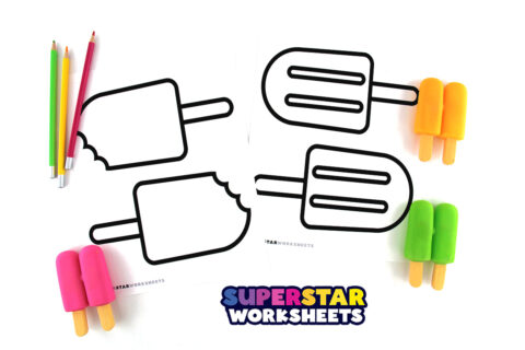 Popsicle Template (Free Printables) - Superstar Worksheets