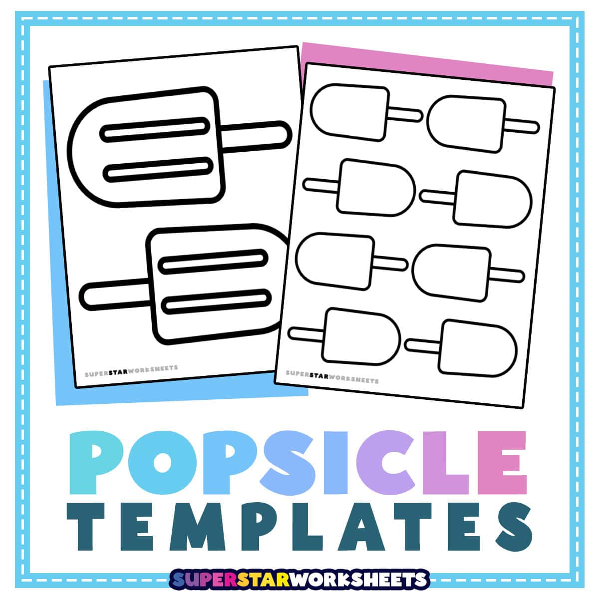 Popsicle Template - Superstar Worksheets