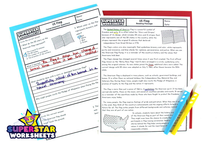 Fifth Grade Reading Comprehension - Superstar Worksheets