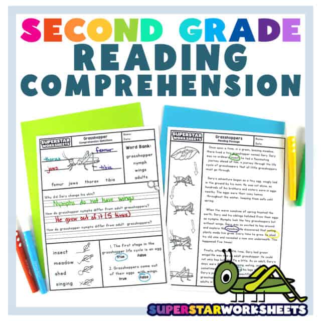 Second Grade Reading Comprehension - Superstar Worksheets