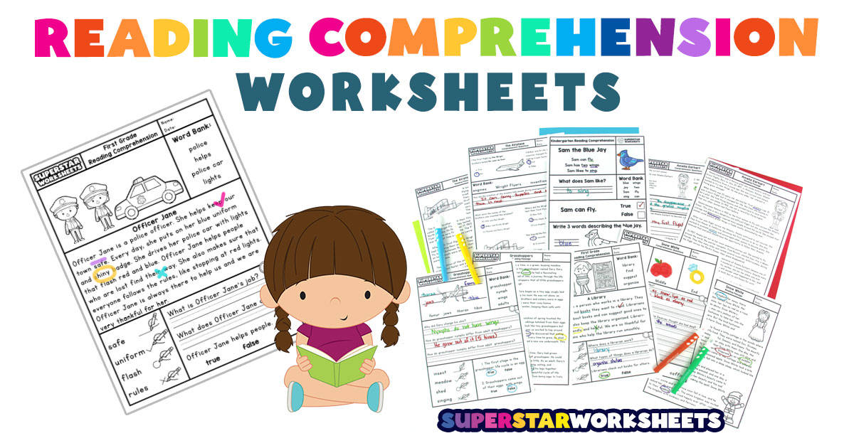 Reading Comprehension Worksheets - Superstar Worksheets