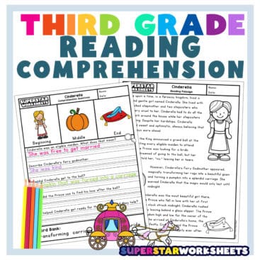 Third Grade Reading Comprehension - Superstar Worksheets