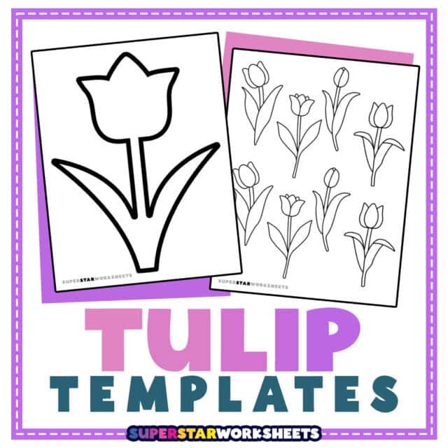 Tulip Template (Free Printables) - Superstar Worksheets