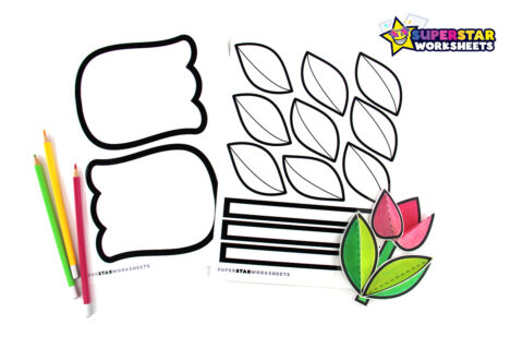 Tulip Template (Free Printables) - Superstar Worksheets