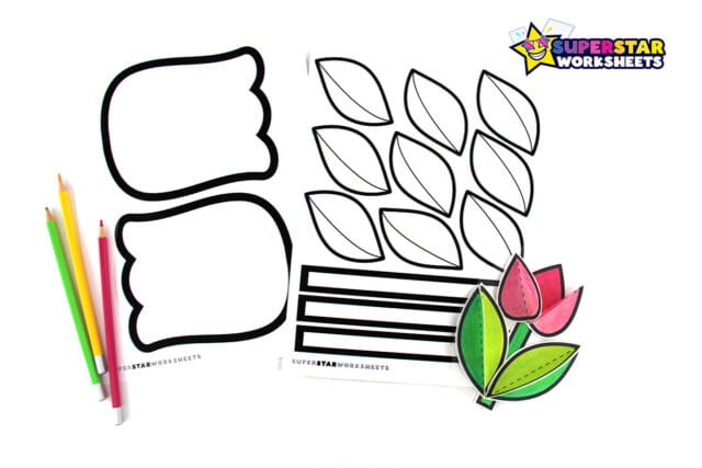 Tulip Template (Free Printables) - Superstar Worksheets