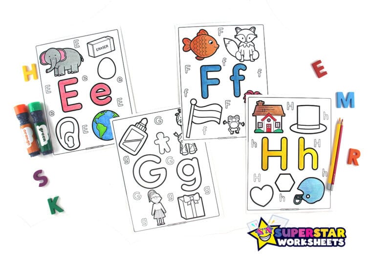 Alphabet Coloring Pages - Superstar Worksheets