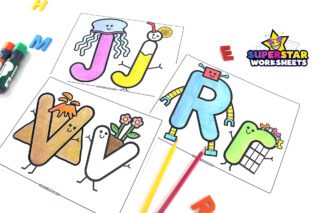Alphabet Coloring Pages - Superstar Worksheets