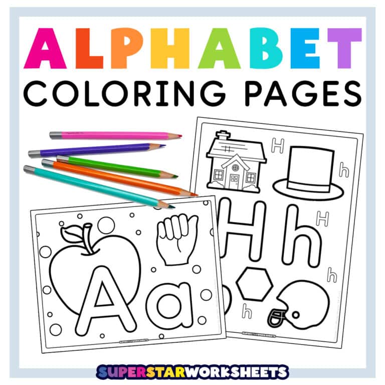 Alphabet Coloring Pages - Superstar Worksheets