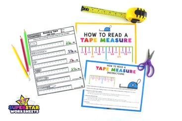 Reading a Tape Measure Worksheet - Superstar Worksheets