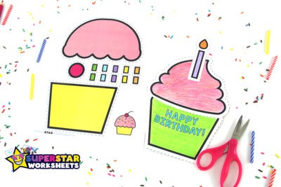 Cupcake Template (Free Printables) - Superstar Worksheets