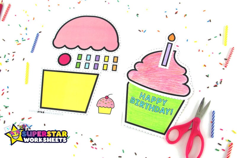 Cupcake Template (Free Printables) - Superstar Worksheets