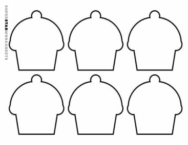 Cupcake Template (Free Printables) - Superstar Worksheets