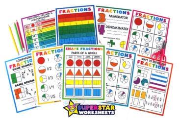 Fractions Chart - Superstar Worksheets