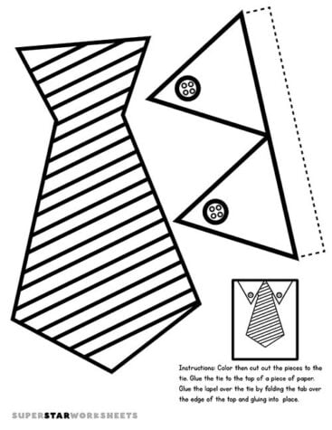 Tie Template (Free Printables) - Superstar Worksheets