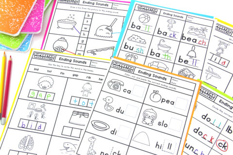 Ending Sounds Worksheets - Superstar Worksheets