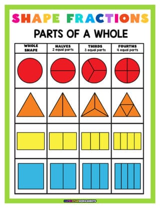 Fractions Chart - Superstar Worksheets