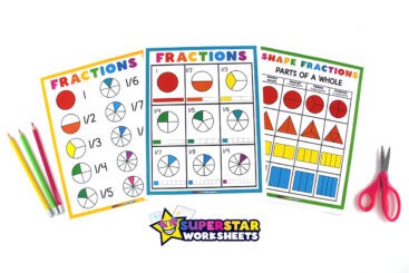 Fractions Chart - Superstar Worksheets