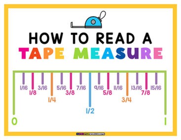 Reading a Tape Measure Worksheet - Superstar Worksheets