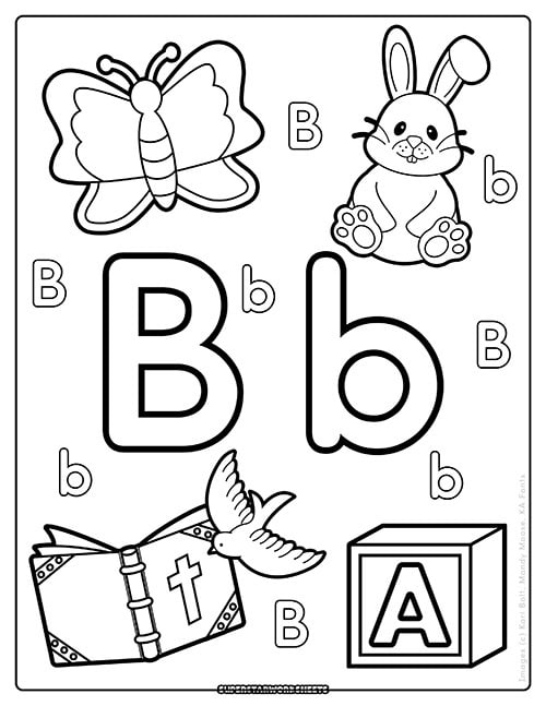 Letter B Printable Coloring Pages 2025 Letter B Printable Coloring Pages 2025