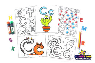 Letter C Coloring Pages - Superstar Worksheets