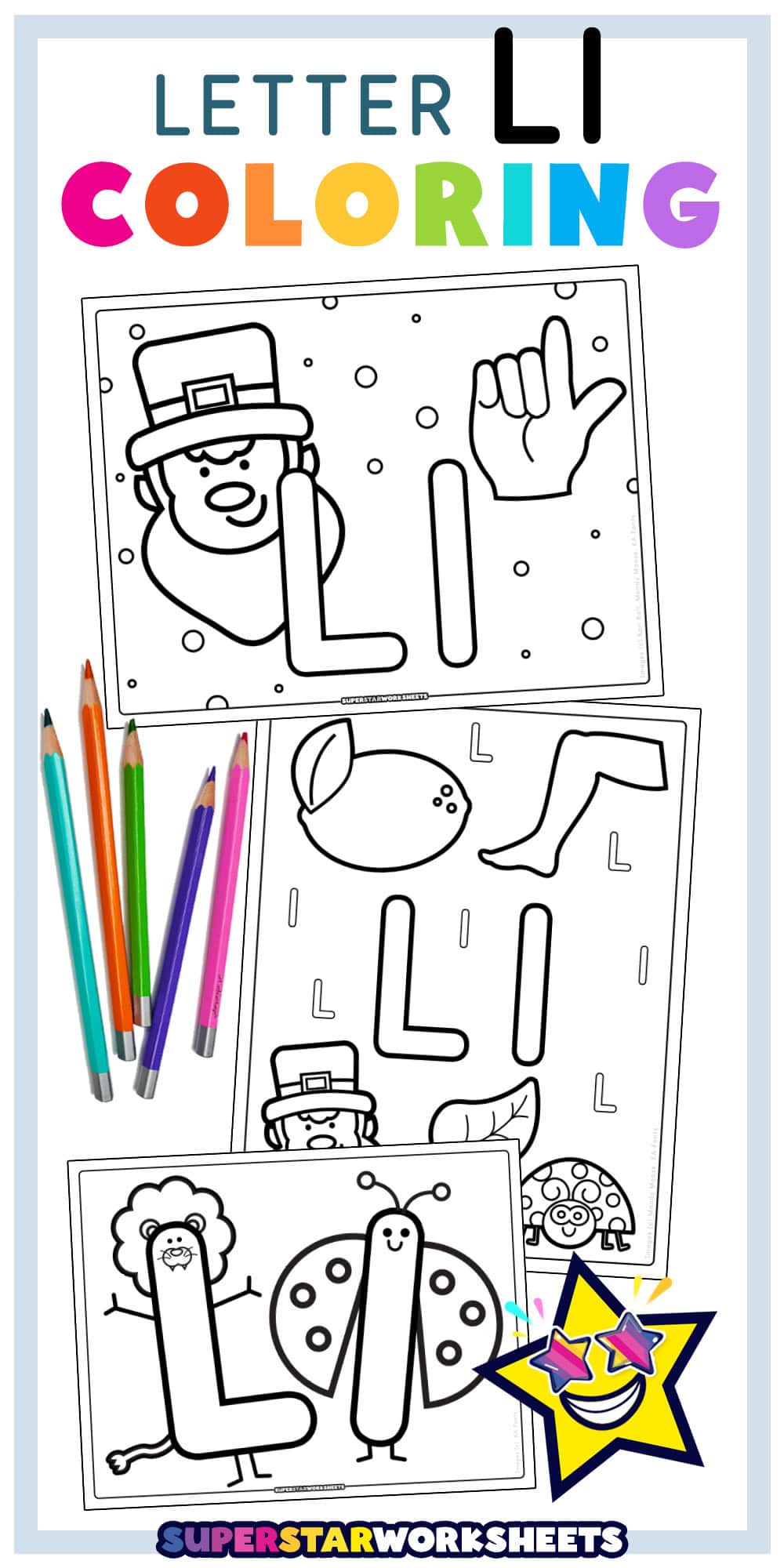 Letter L Coloring Pages - Superstar Worksheets
