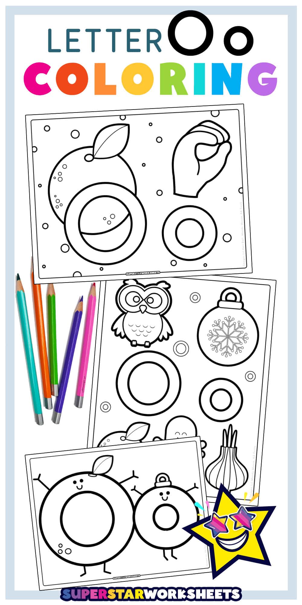Letter O Coloring Pages - Superstar Worksheets