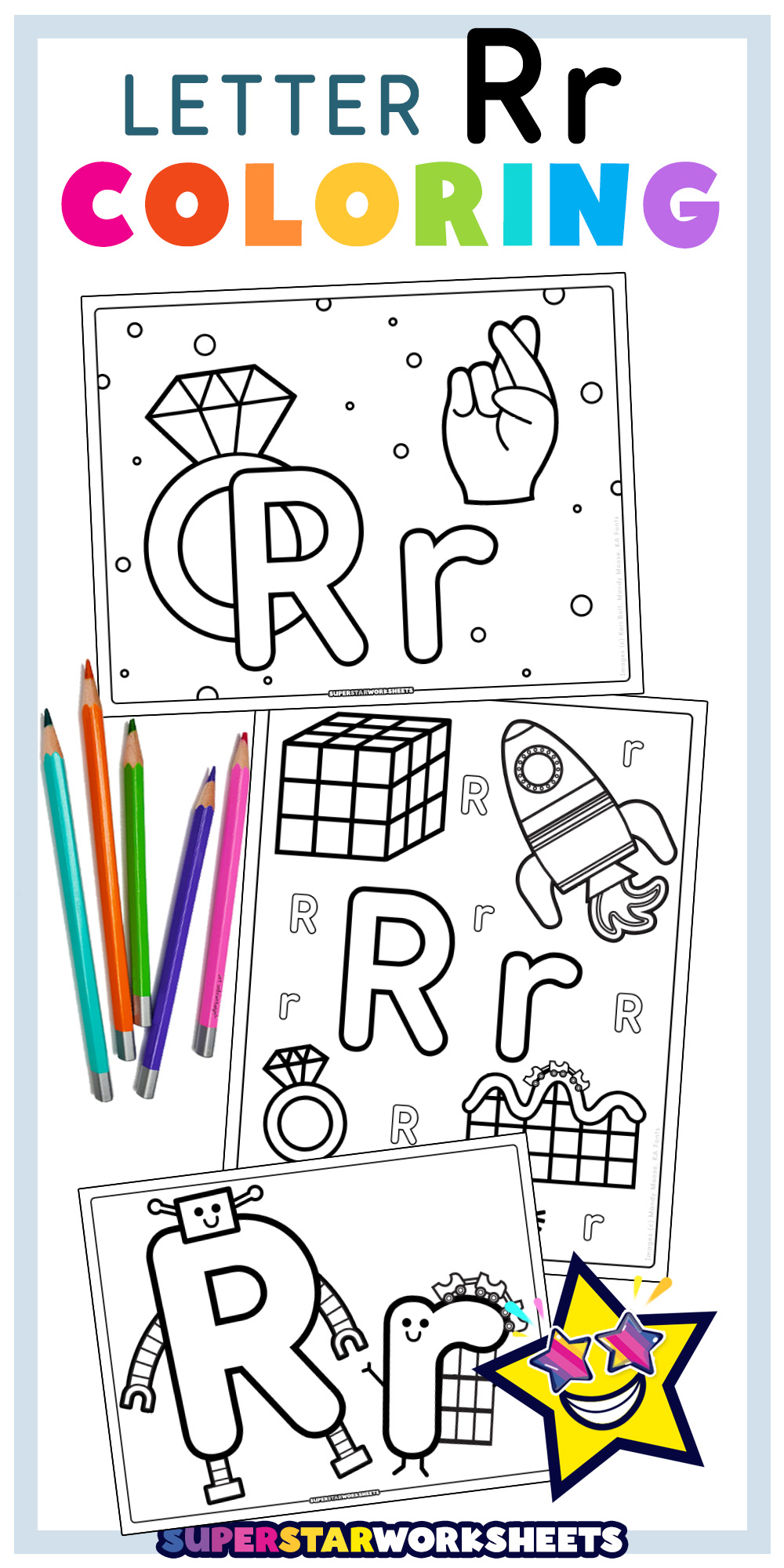 Letter R Coloring Pages - Superstar Worksheets