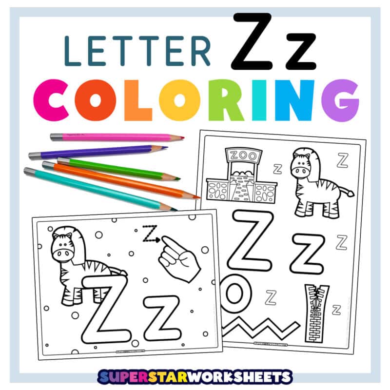 Alphabet Coloring Pages - Superstar Worksheets
