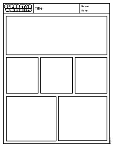 Comic Strip Template (Free Printables) - Superstar Worksheets