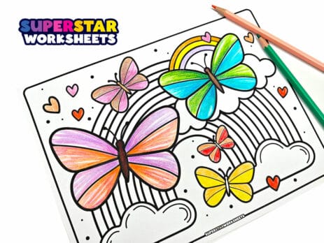 Rainbow Coloring Pages - Superstar Worksheets