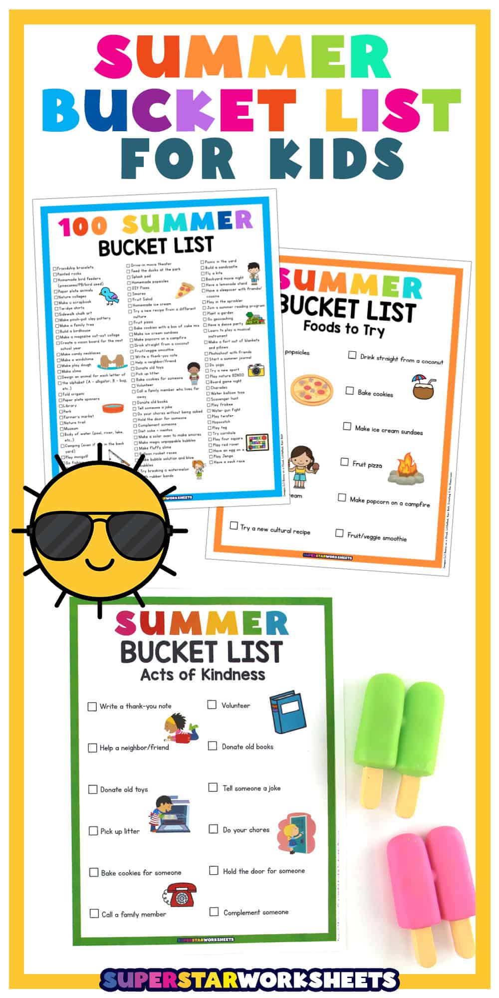 Summer Bucket List for Kids - Superstar Worksheets