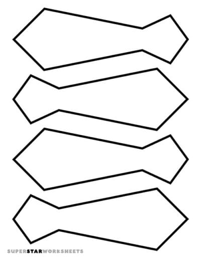 Tie Template (Free Printables) - Superstar Worksheets