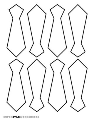 Tie Template (Free Printables) - Superstar Worksheets