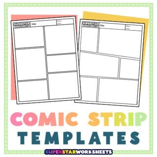 Comic Strip Template (Free Printables) - Superstar Worksheets