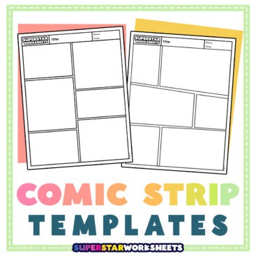 Comic Strip Template (Free Printables) - Superstar Worksheets