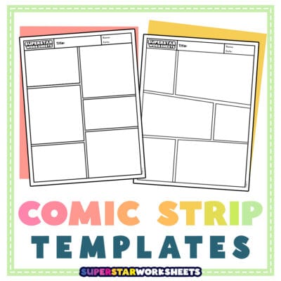 Comic Strip Template (Free Printables) - Superstar Worksheets