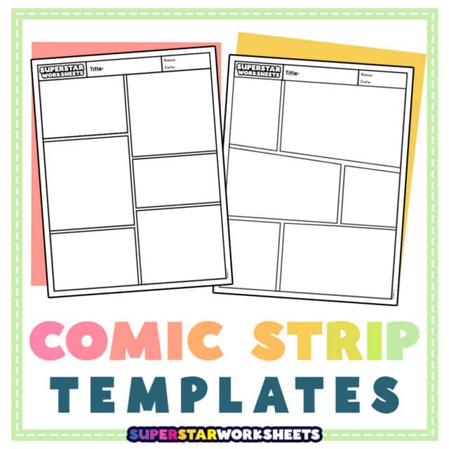 Comic Strip Template (Free Printables) - Superstar Worksheets